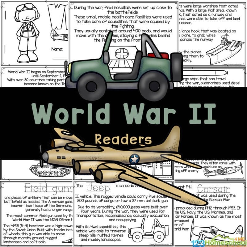 WW2 Coloring Pages - Read, Color & Learn about World War 2 for Kids