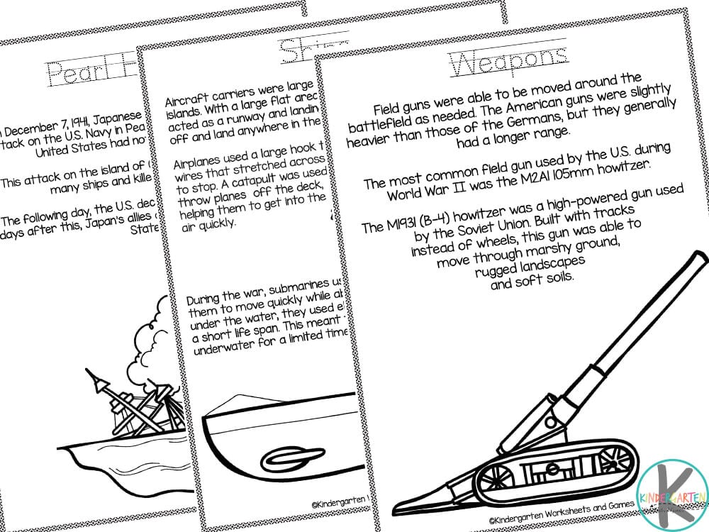 WW2 Coloring Pages - Read, Color & Learn about World War 2 for Kids