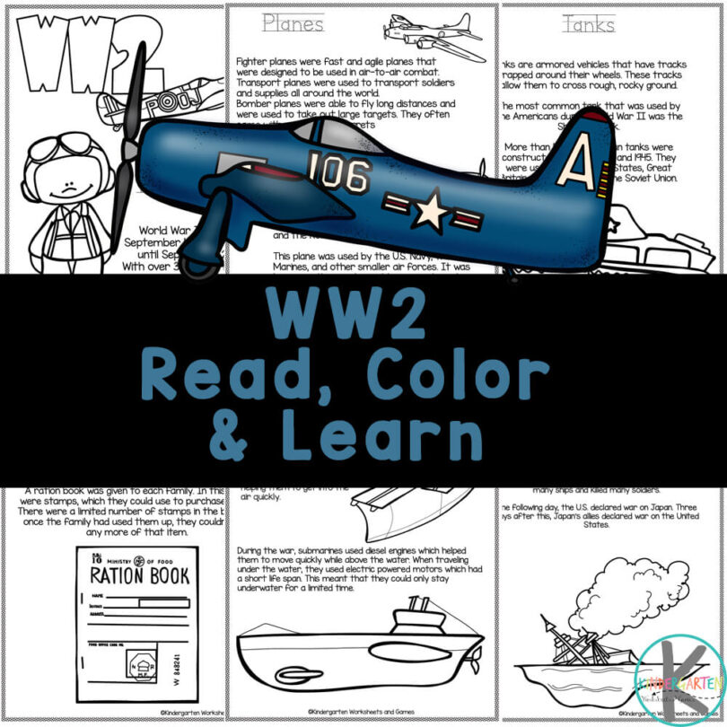 WW2 Coloring Pages - Read, Color & Learn about World War 2 for Kids