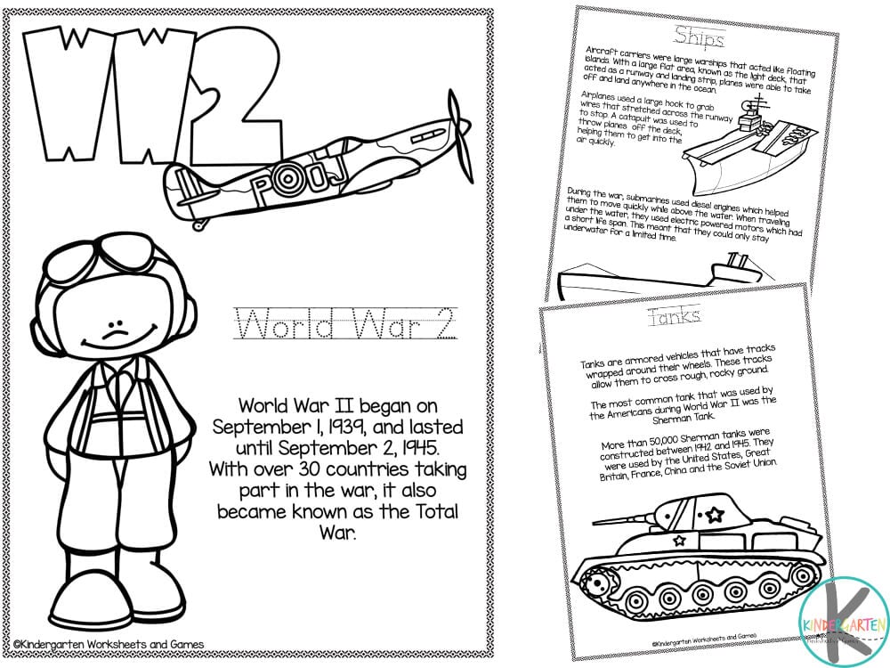 WW2 Coloring Pages - Read, Color & Learn about World War 2 for Kids