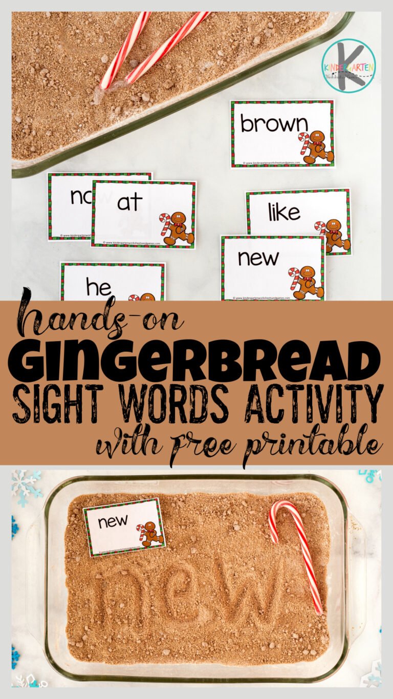 🎄 Gingerbread Sight Words - Christmas Activities for Kindergarteners