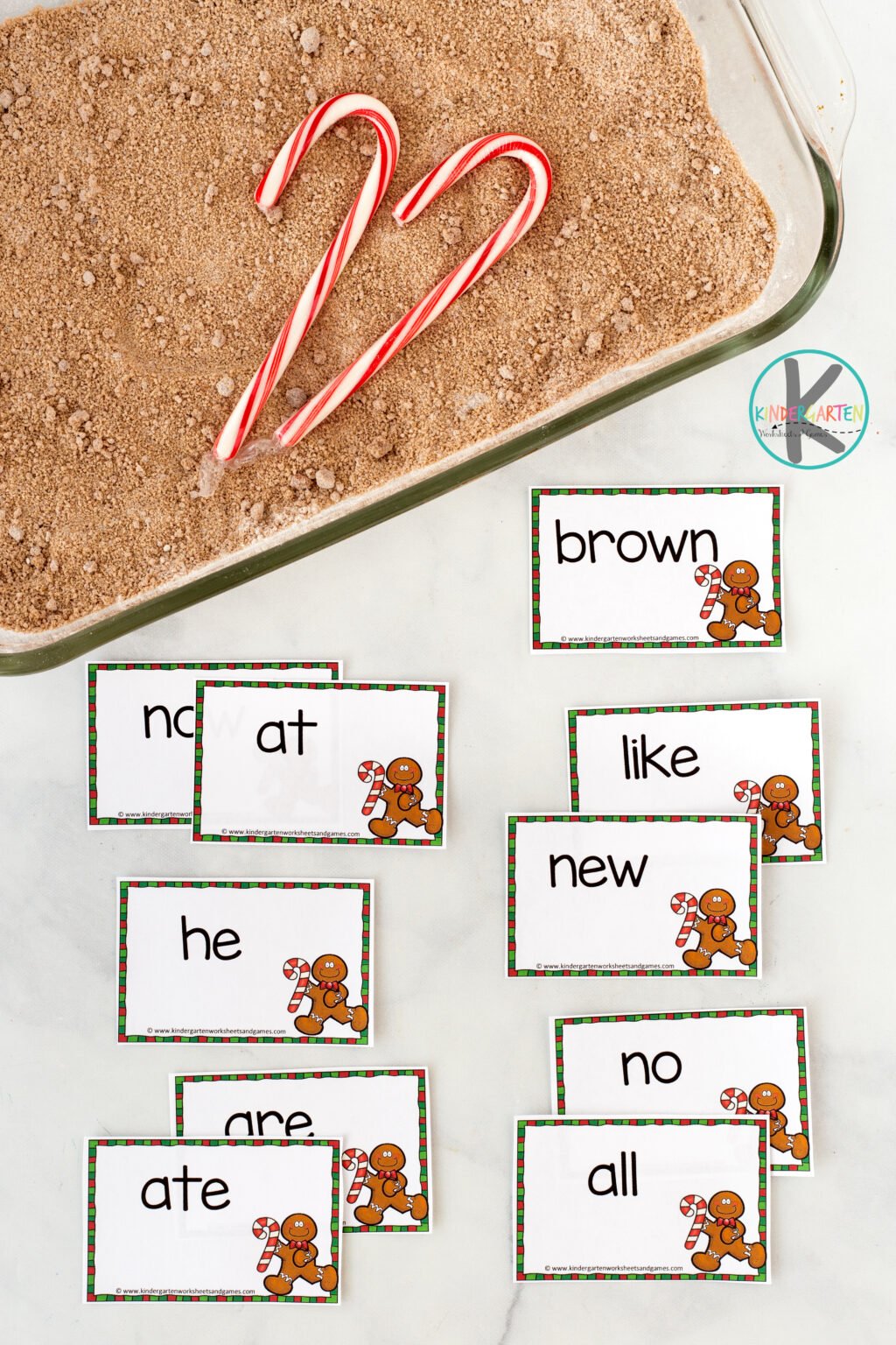 🎄 Gingerbread Sight Words - Christmas Activities for Kindergarteners