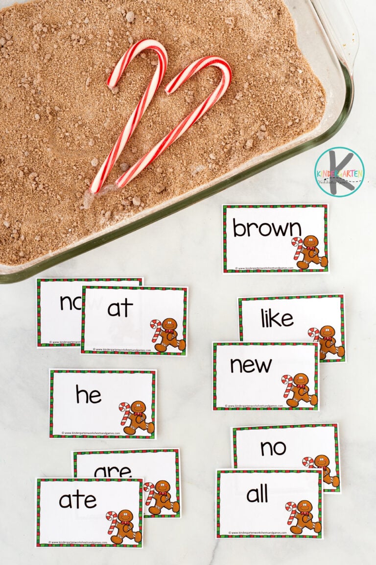 🎄 Gingerbread Sight Words - Christmas Activities for Kindergarteners