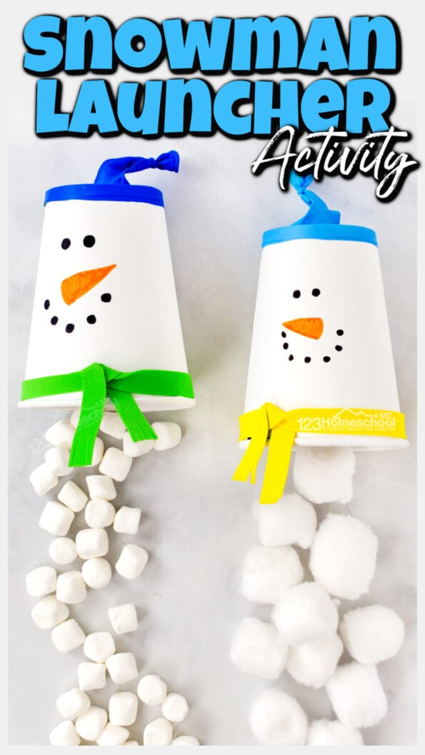 ⛄ FREE Snowman Math Craft Printable for Kindergarten