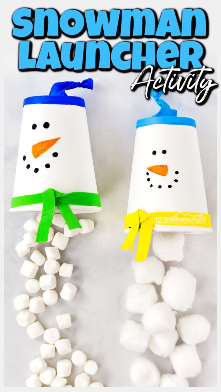 ⛄ FREE Snowman Math Craft Printable for Kindergarten