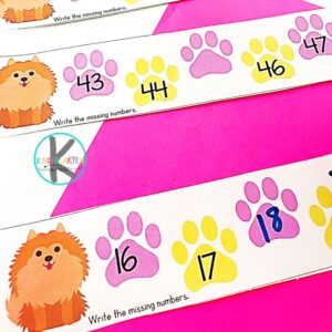 🐶 Dog Kindergarten Missing Number Activity