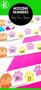 🐶 Dog Kindergarten Missing Number Activity