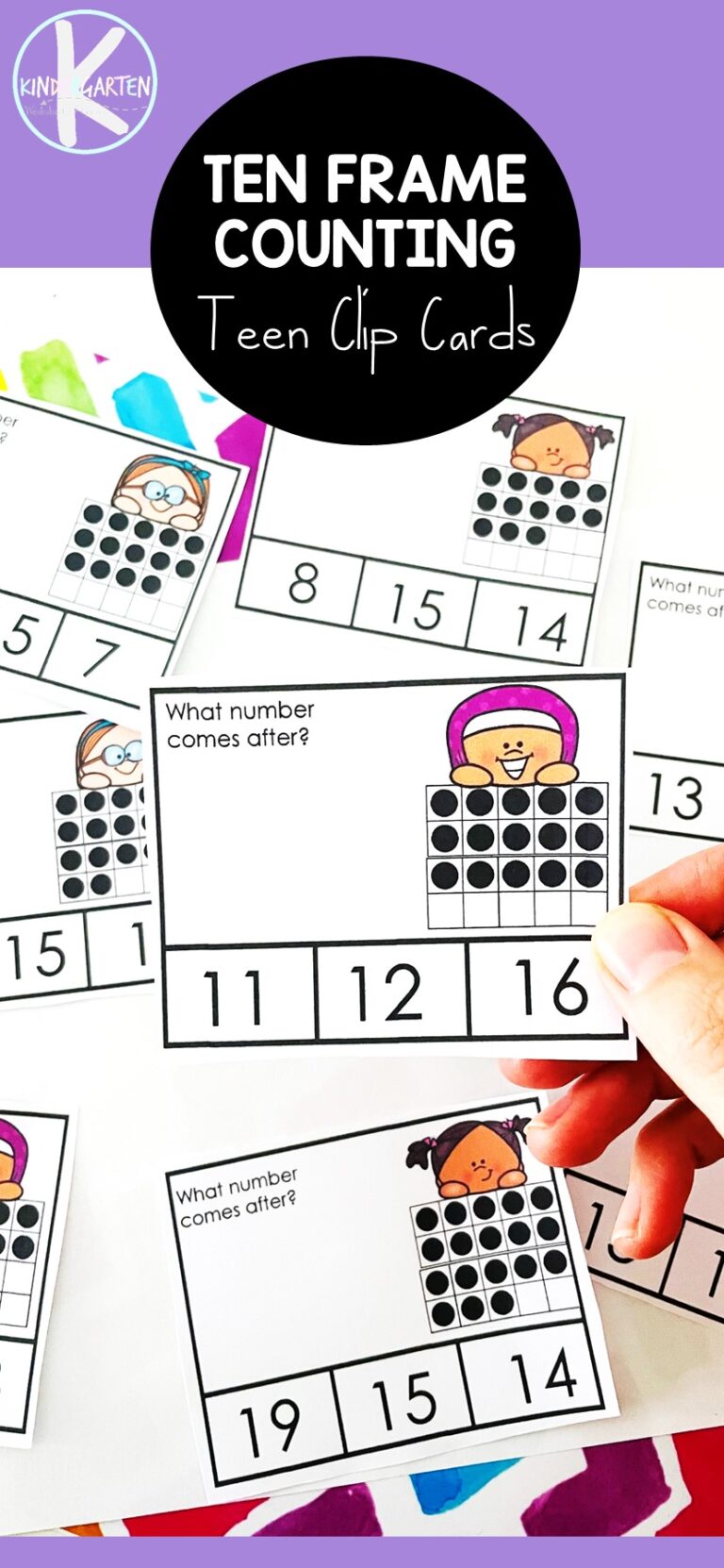 FREE Printable Teen Number Games Clipcards