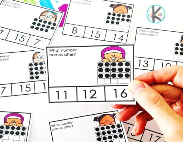FREE Printable Teen Number Games Clipcards