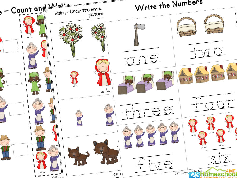 FREE Printable Little Red Riding Hood Worksheets