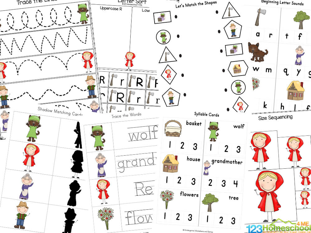 FREE Printable Little Red Riding Hood Worksheets