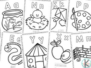 FREE Alphabet Printable ABC Coloring Worksheet Pages for Kids