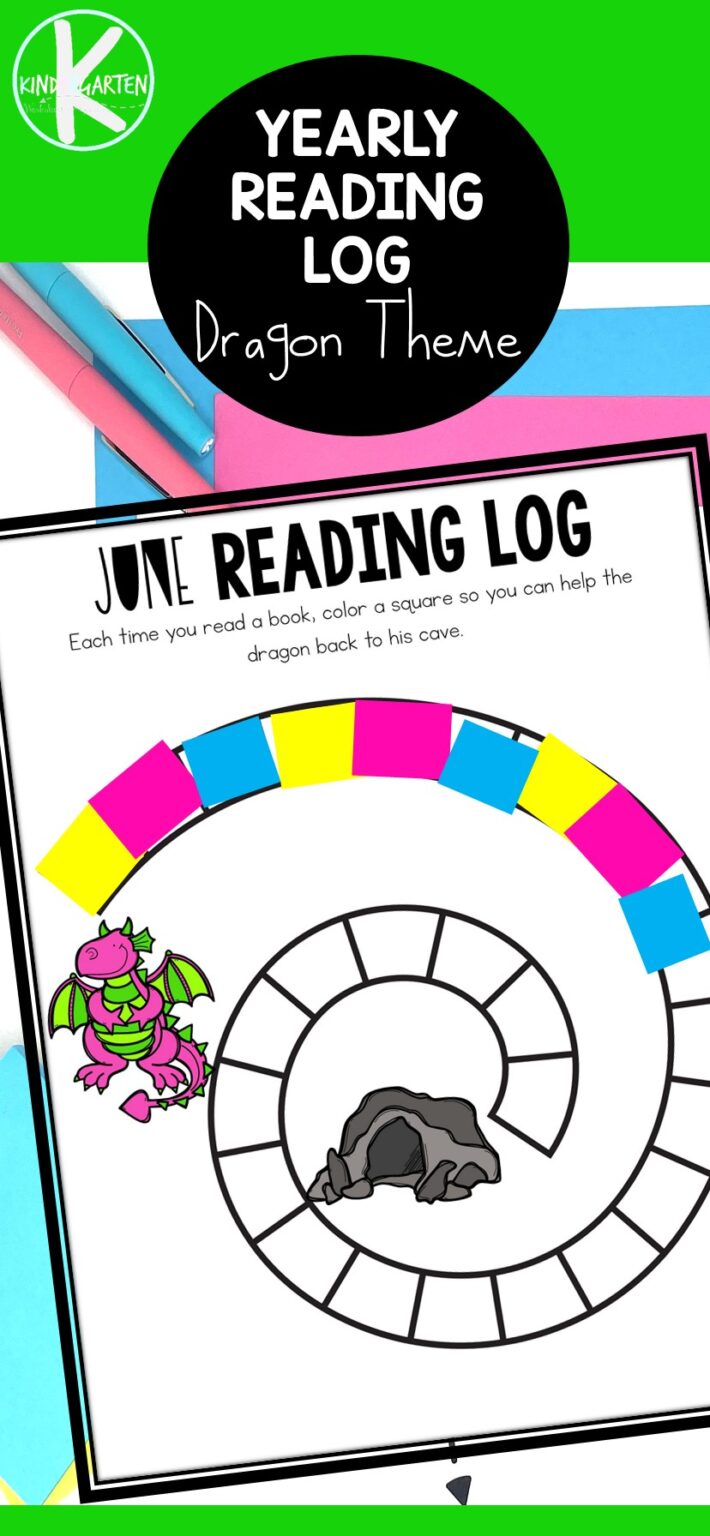 🐲 FREE Printable Dragon Kindergarten Reading Log