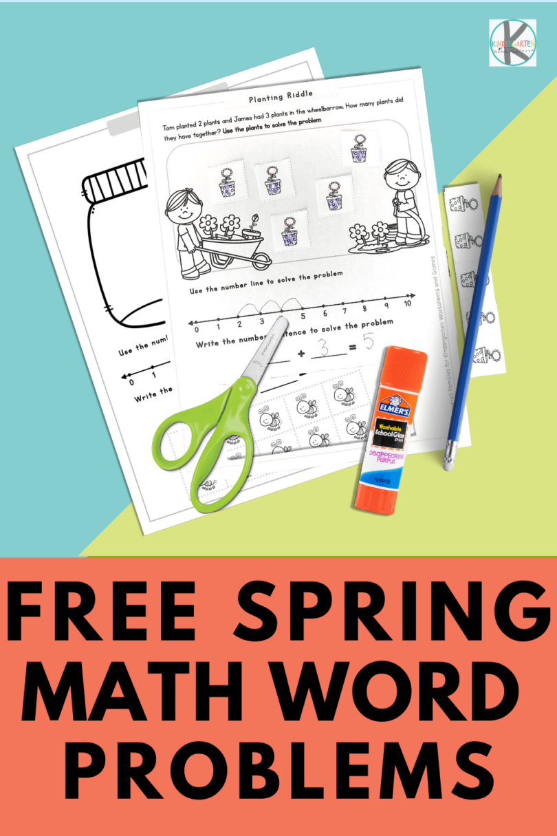 🌷 Free Spring Math Word Problems For Kindergarten