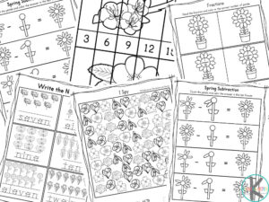 🌺 Flower Counting Math Worksheets for Kindergarten