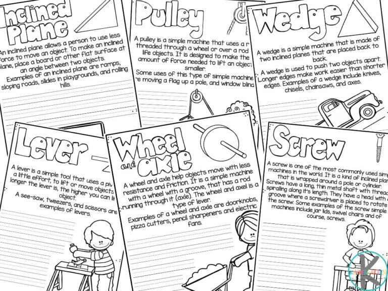 FREE Printable Simple Machines Coloring Pages
