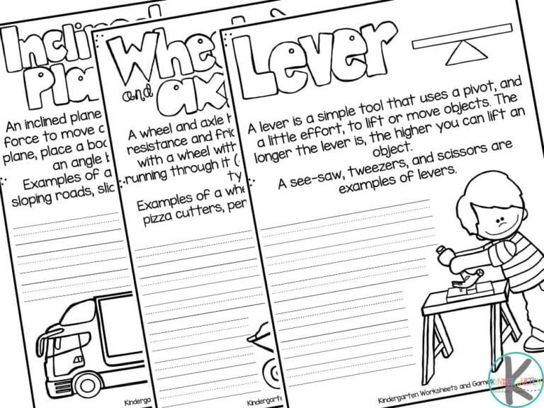 FREE Printable Simple Machines Coloring Pages