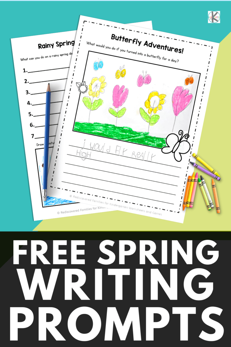Free Spring Writing Prompts for Kindergarten: Story Starters, Creative ...