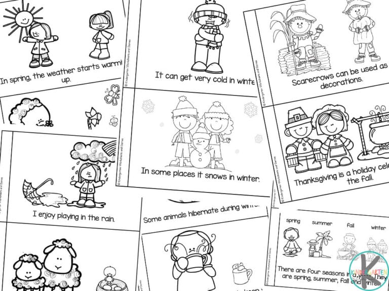 FREE Printable Seasons Reader and Activities for Kindergarten