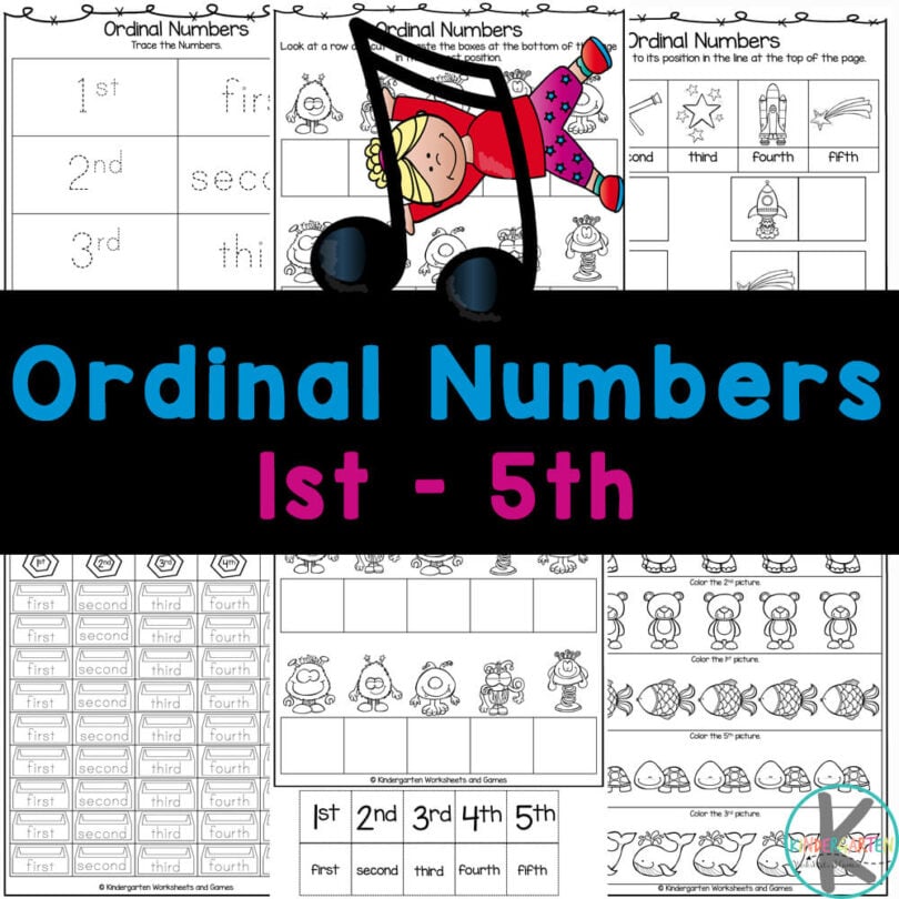 FREE Printable Ordinal Number Worksheets for Kindergarten