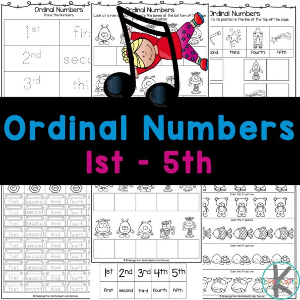 FREE Printable Ordinal Number Worksheets for Kindergarten