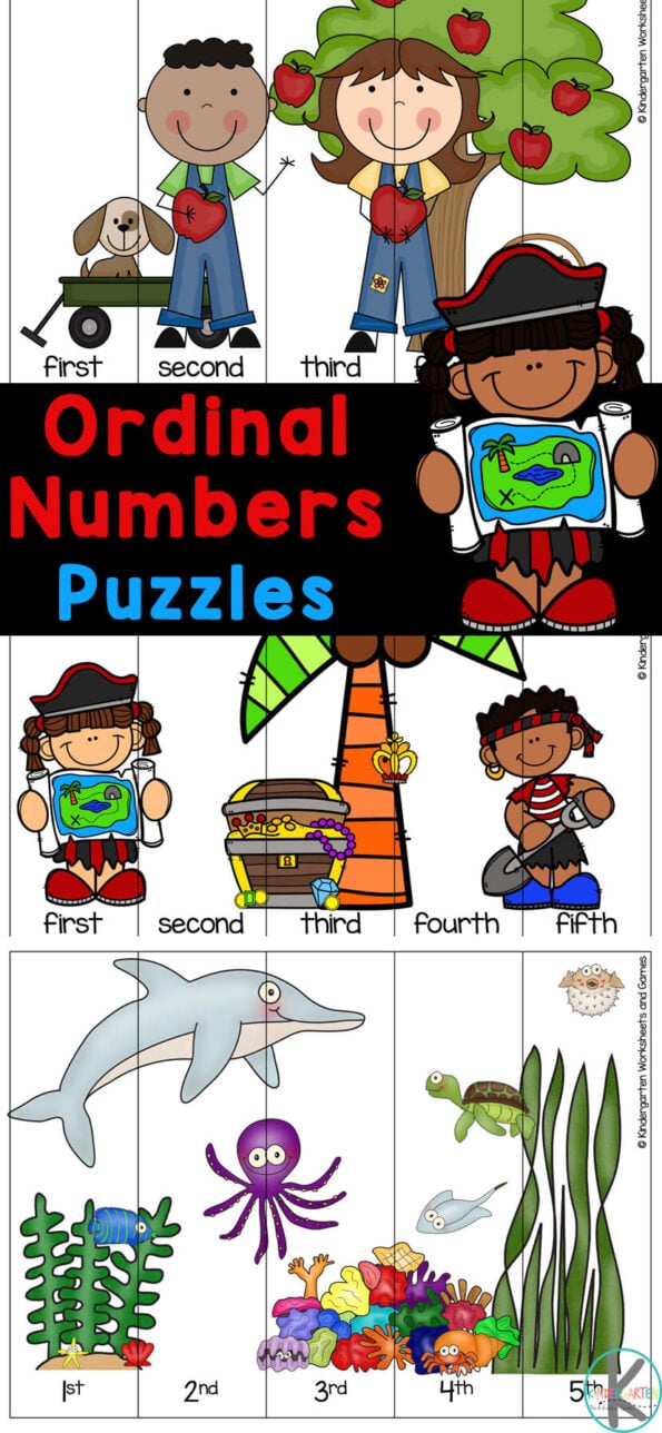 FREE Printable Ordinal Number Worksheets for Kindergarten