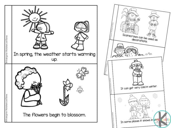 FREE Printable Seasons Reader and Activities for Kindergarten