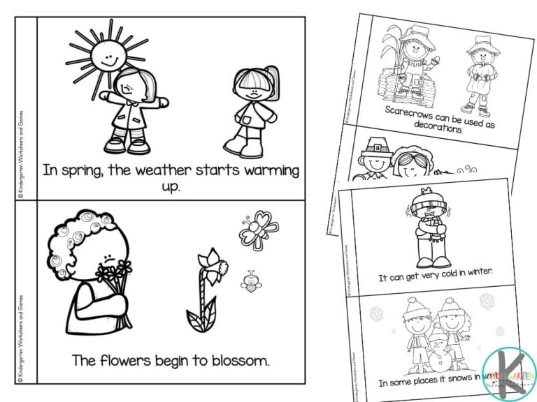 FREE Printable Seasons Reader and Activities for Kindergarten