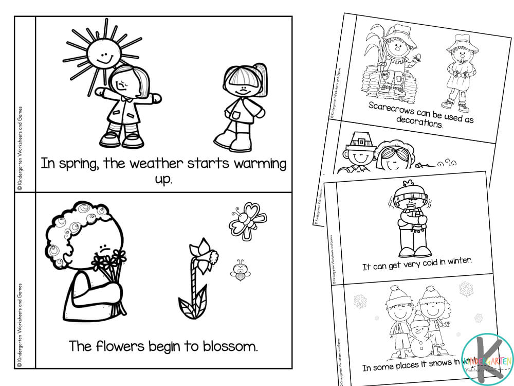 FREE Printable Seasons Reader and Activities for Kindergarten