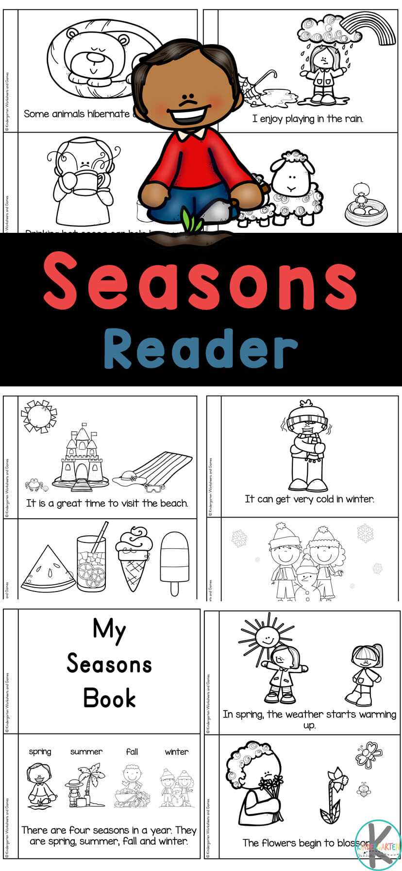 FREE Printable Seasons Reader and Activities for Kindergarten