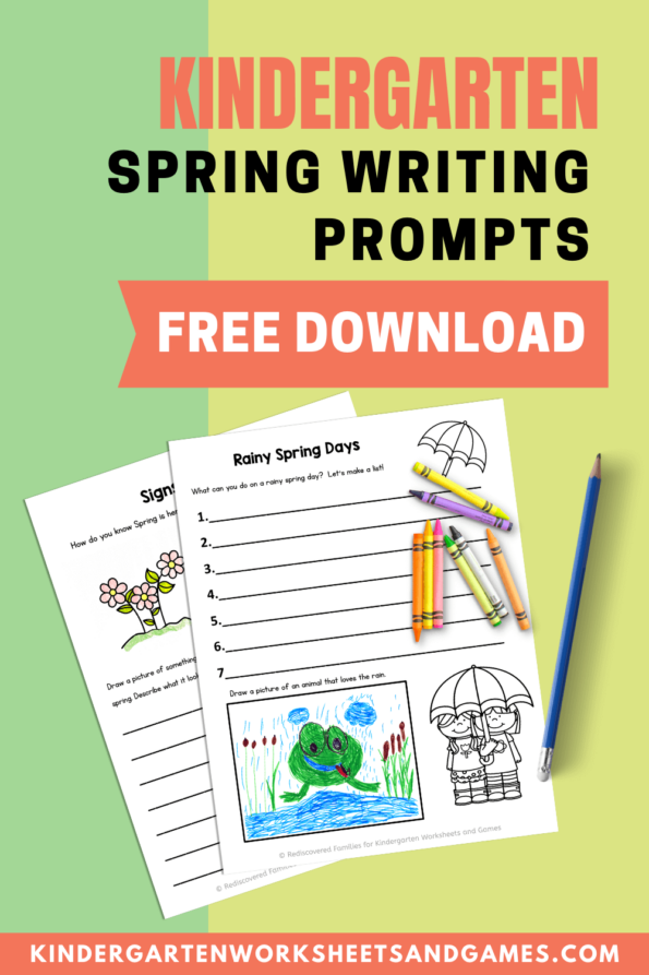 Free Spring Writing Prompts for Kindergarten: Story Starters, Creative ...