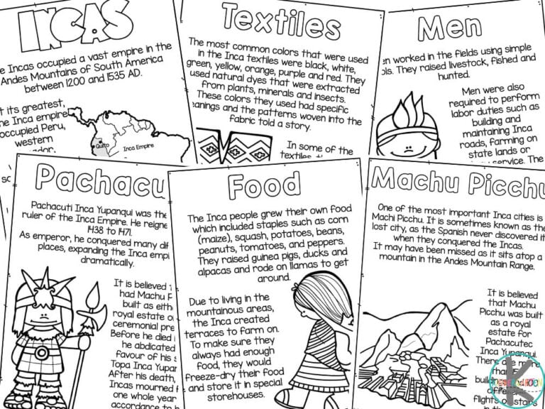 FREE Printable Inca Coloring Pages for Kids