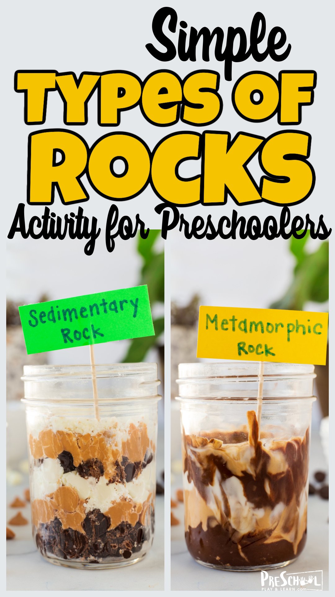 Edible 3 Types of Rocks Activity and Rock Cycle for Kids