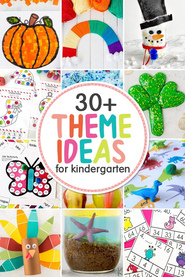 HUGE List of Kindergarten Themes with Crafts, Activities, & Worksheets