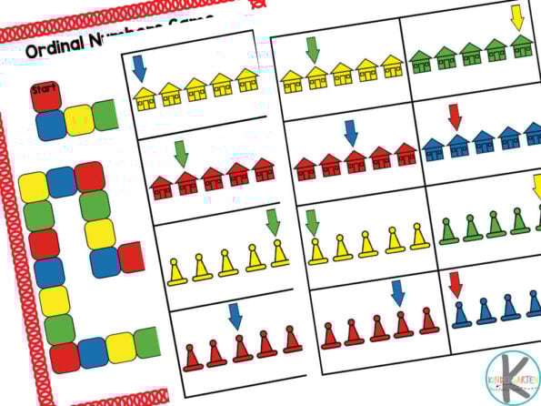 FREE Printable Ordinal Numbers Kindergarten Math Game