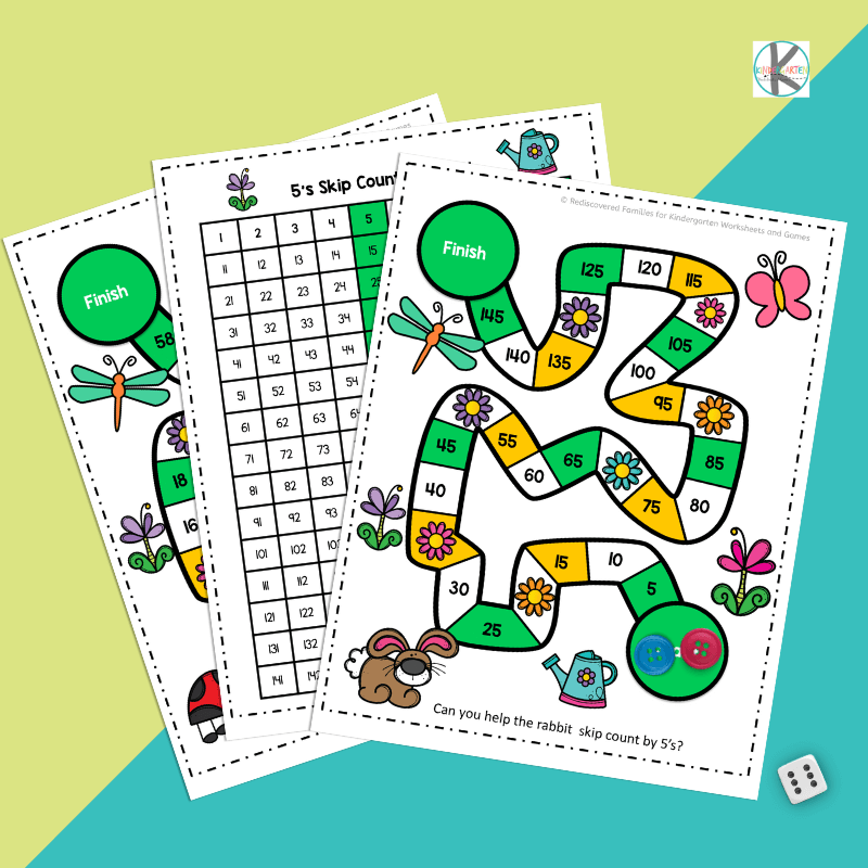 Skip Counting in 2s 3s and 5s: Free Printable Game For Kindergarten