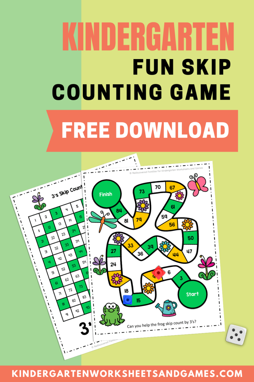 Skip Counting in 2s 3s and 5s: Free Printable Game For Kindergarten