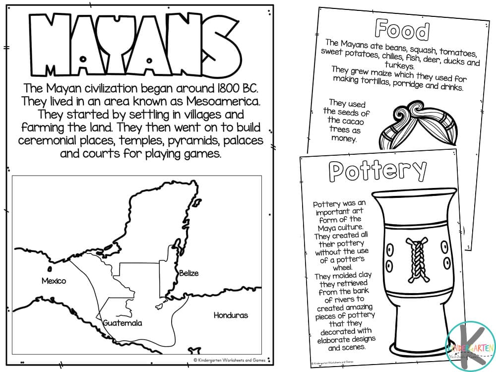 FREE Printable Maya Coloring Pages for Kids to Read, Color & Learn