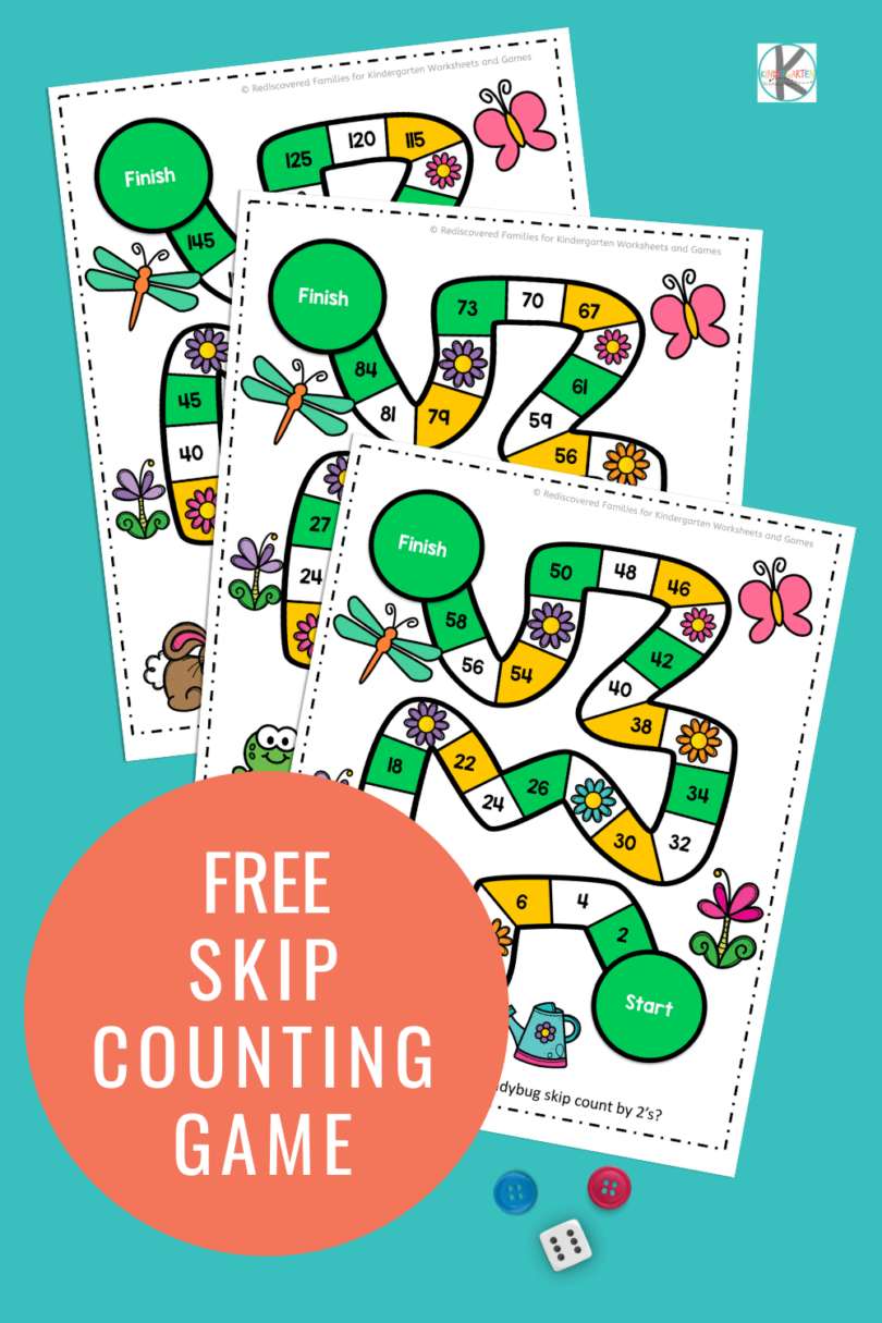 Skip Counting in 2s 3s and 5s: Free Printable Game For Kindergarten