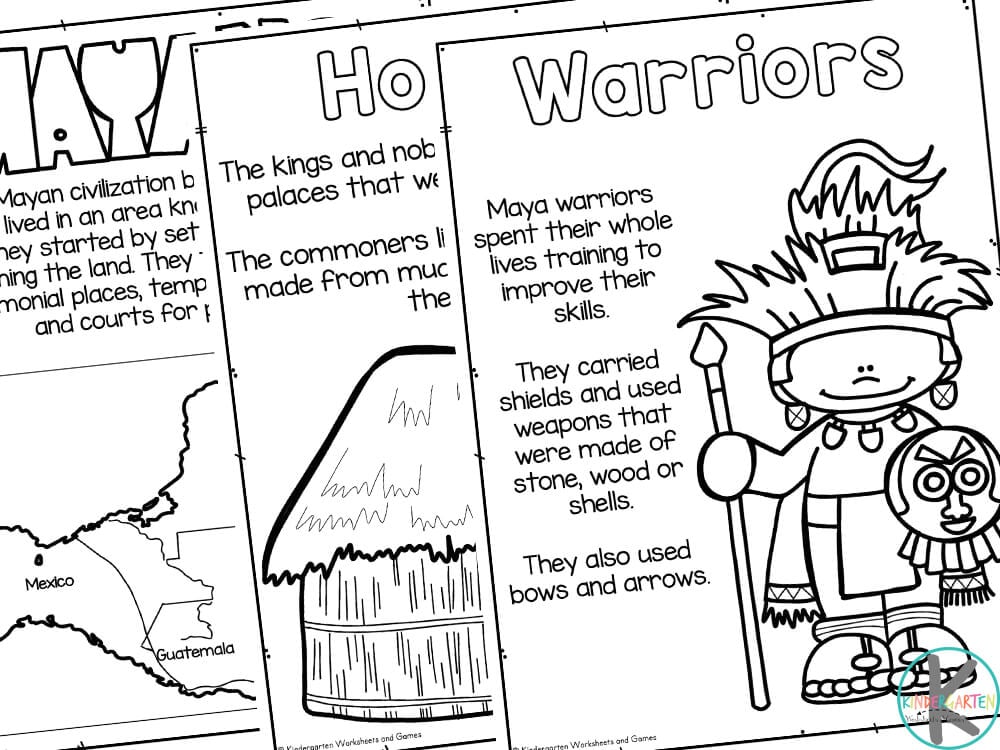 FREE Printable Maya Coloring Pages for Kids to Read, Color & Learn