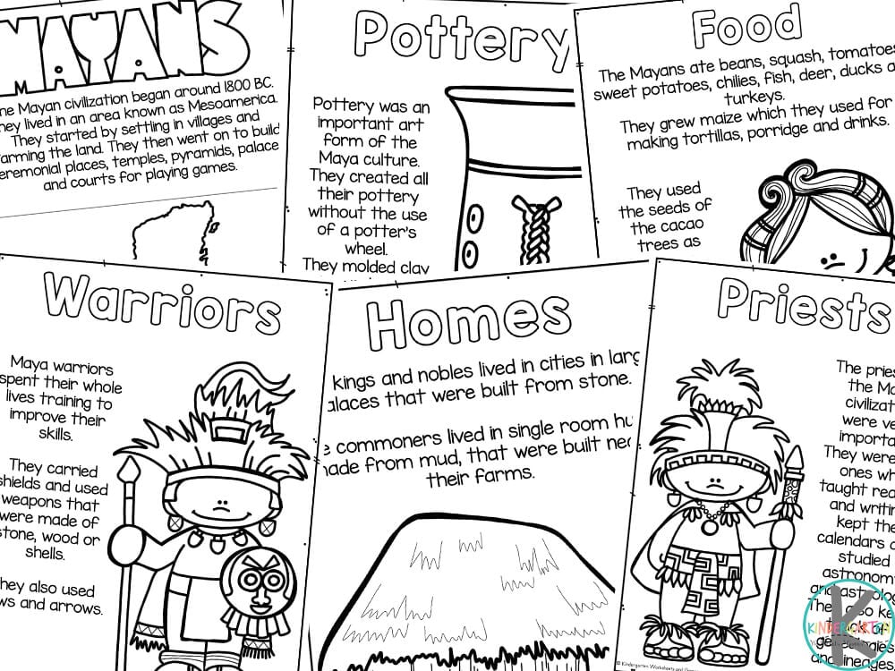 FREE Printable Maya Coloring Pages for Kids to Read, Color & Learn