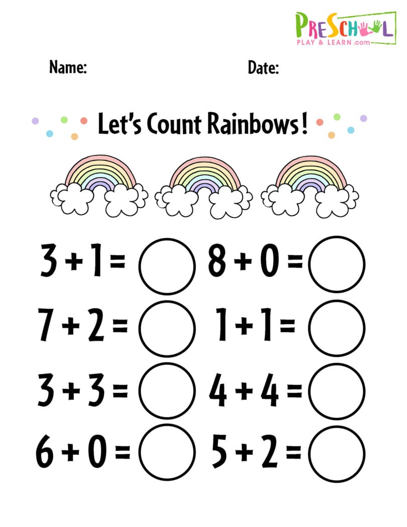 FREE Printable Kindergarten Addition Worksheets Numbers 1-10 FREE Printable Kindergarten Addition Worksheets Numbers 1-10