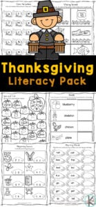 FREE Printable Kindergarten Thanksgiving Math Worksheets