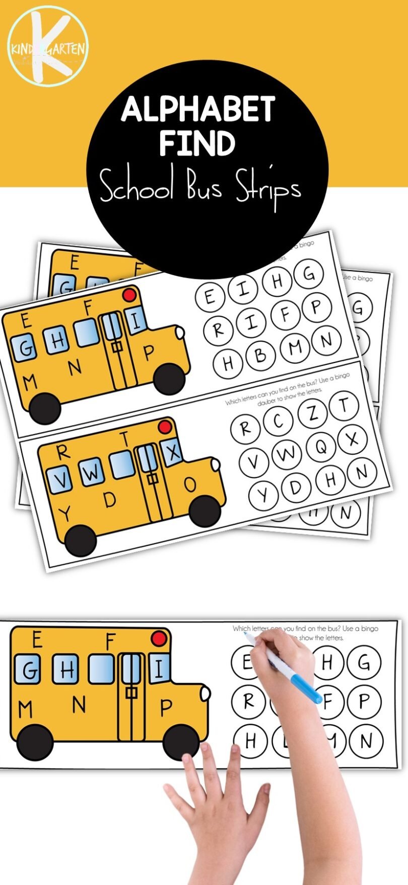 🚍 Back to School Letter Find Printable Activity