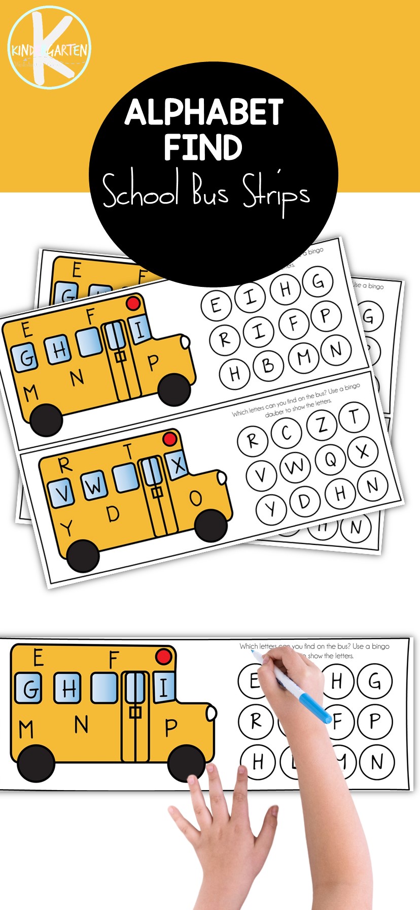 🚍 Back to School Letter Find Printable Activity