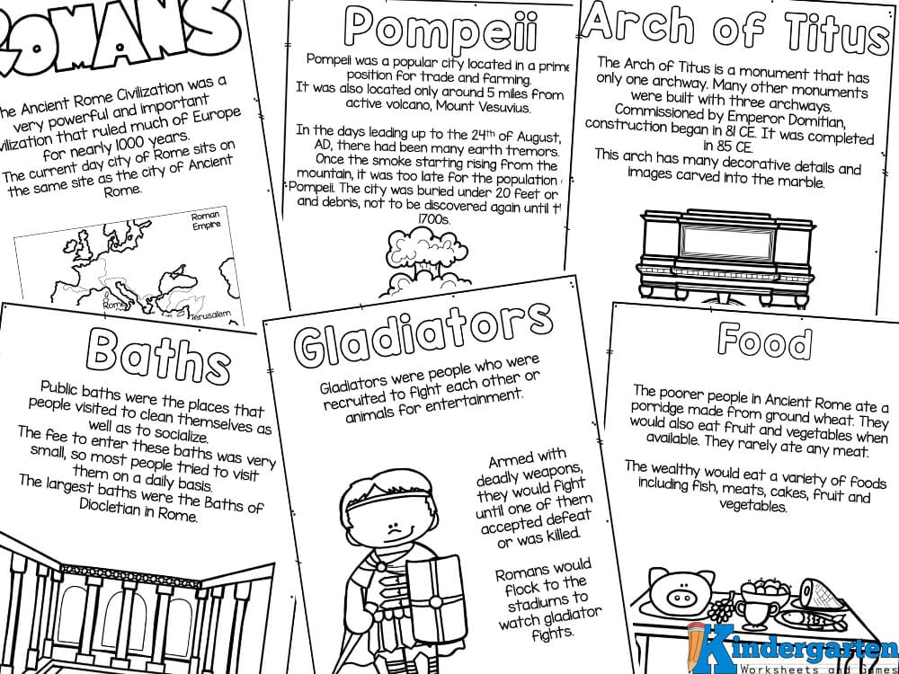 FREE Printable Ancient Romans Coloring Pages