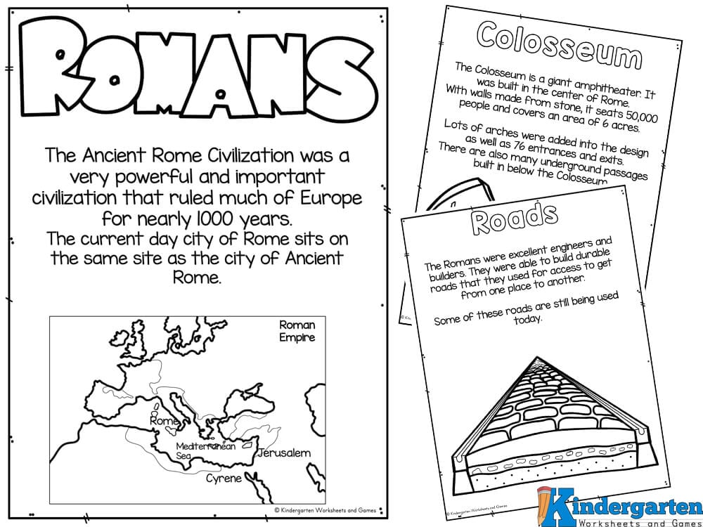 FREE Printable Ancient Romans Coloring Pages