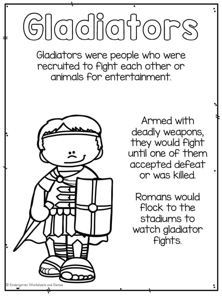 FREE Printable Ancient Romans Coloring Pages