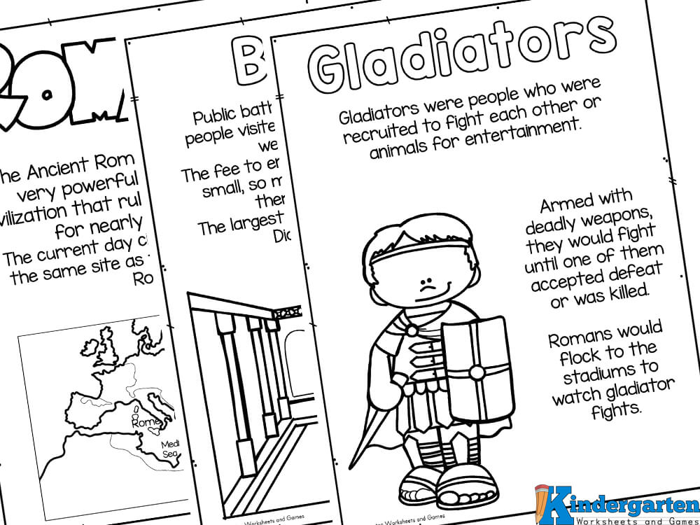 FREE Printable Ancient Romans Coloring Pages