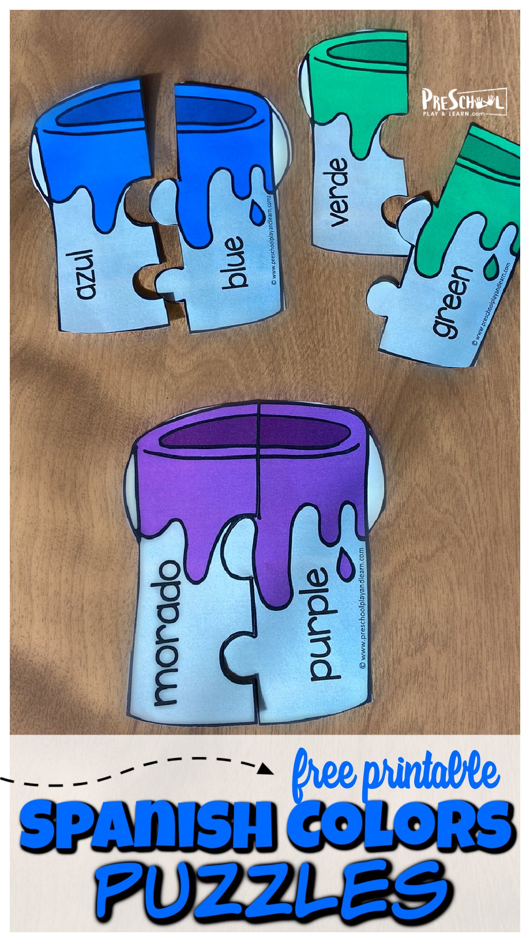 FREE Printable Spanish Colors Worksheet for kindergarten